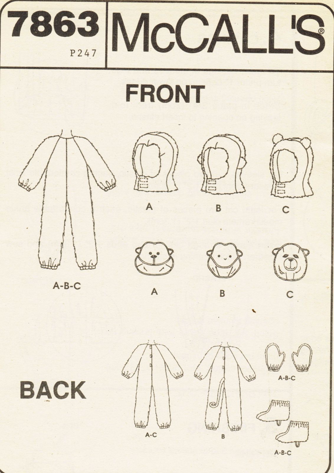 Adult Jungle Fever Animal Gorilla Monkey Bear Halloween Costume Pattern ...