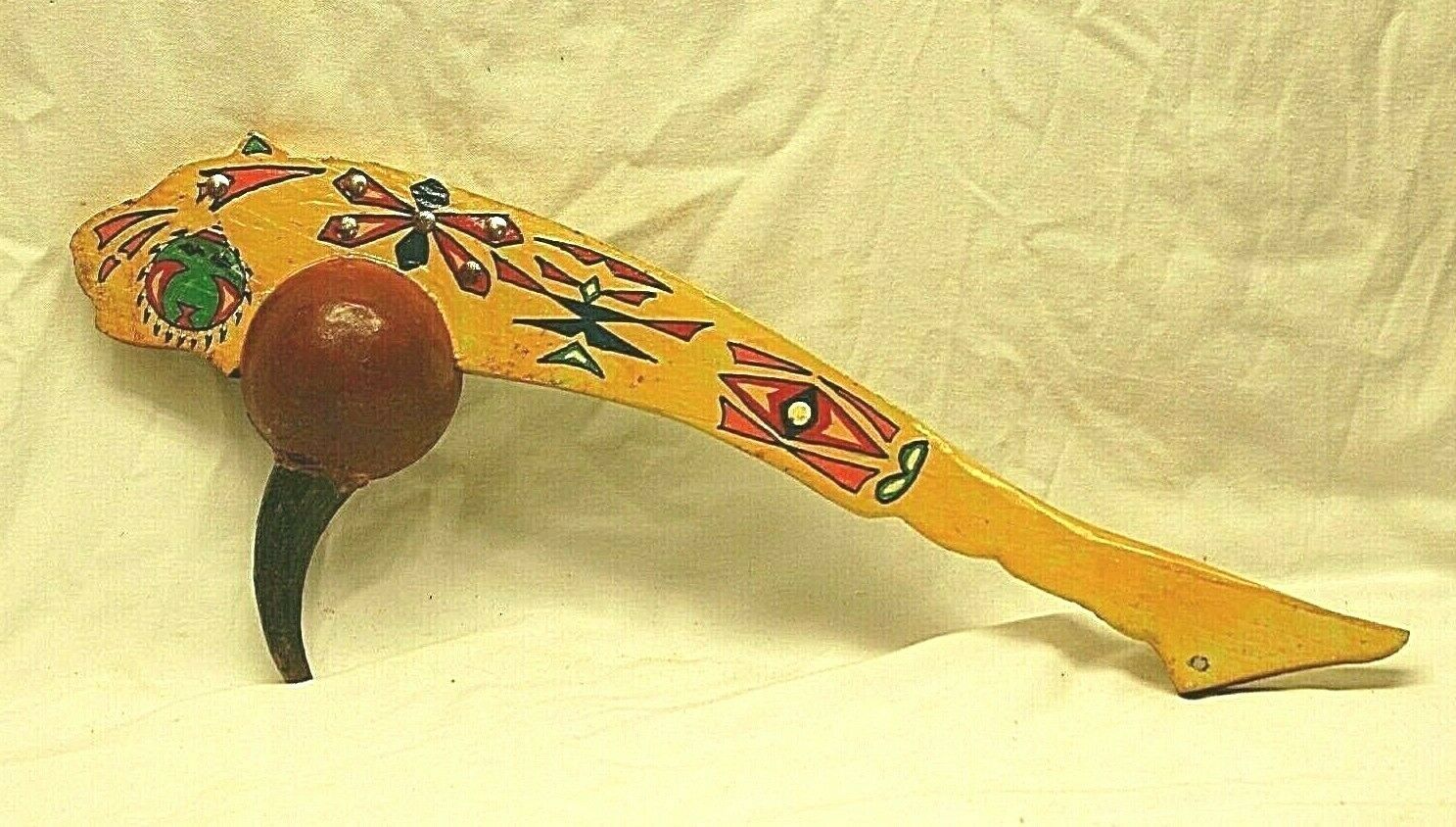 Mexican Souvenir Aztec War Club Replica Wall Folk Art Mexico Hand ...