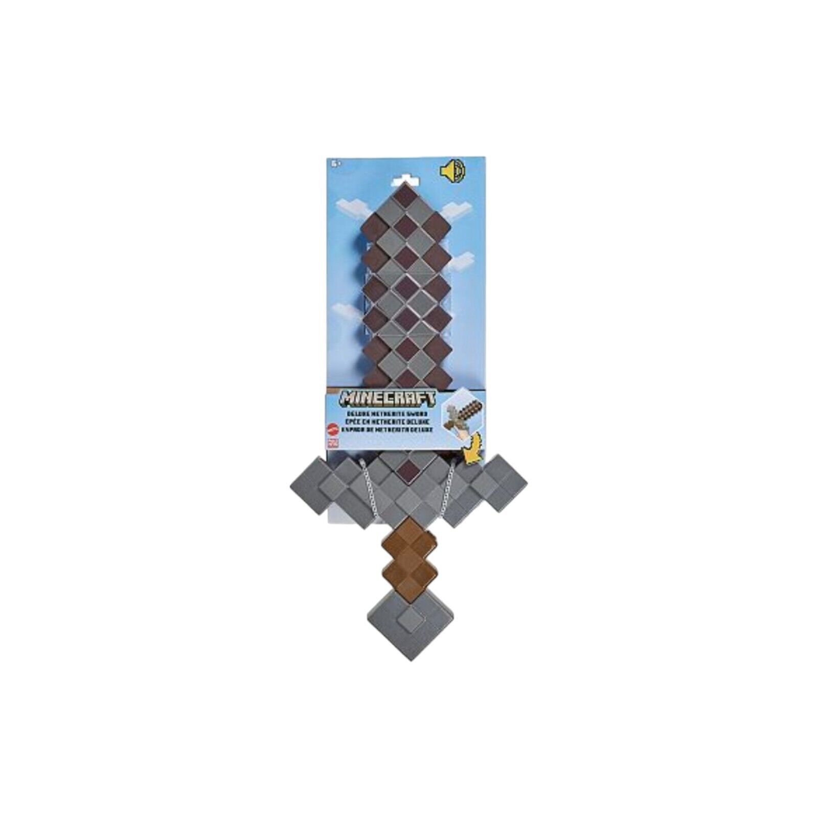 Minecraft Deluxe Netherite Roleplay Sound & Light Sword Toy Gray Ages 6 ...