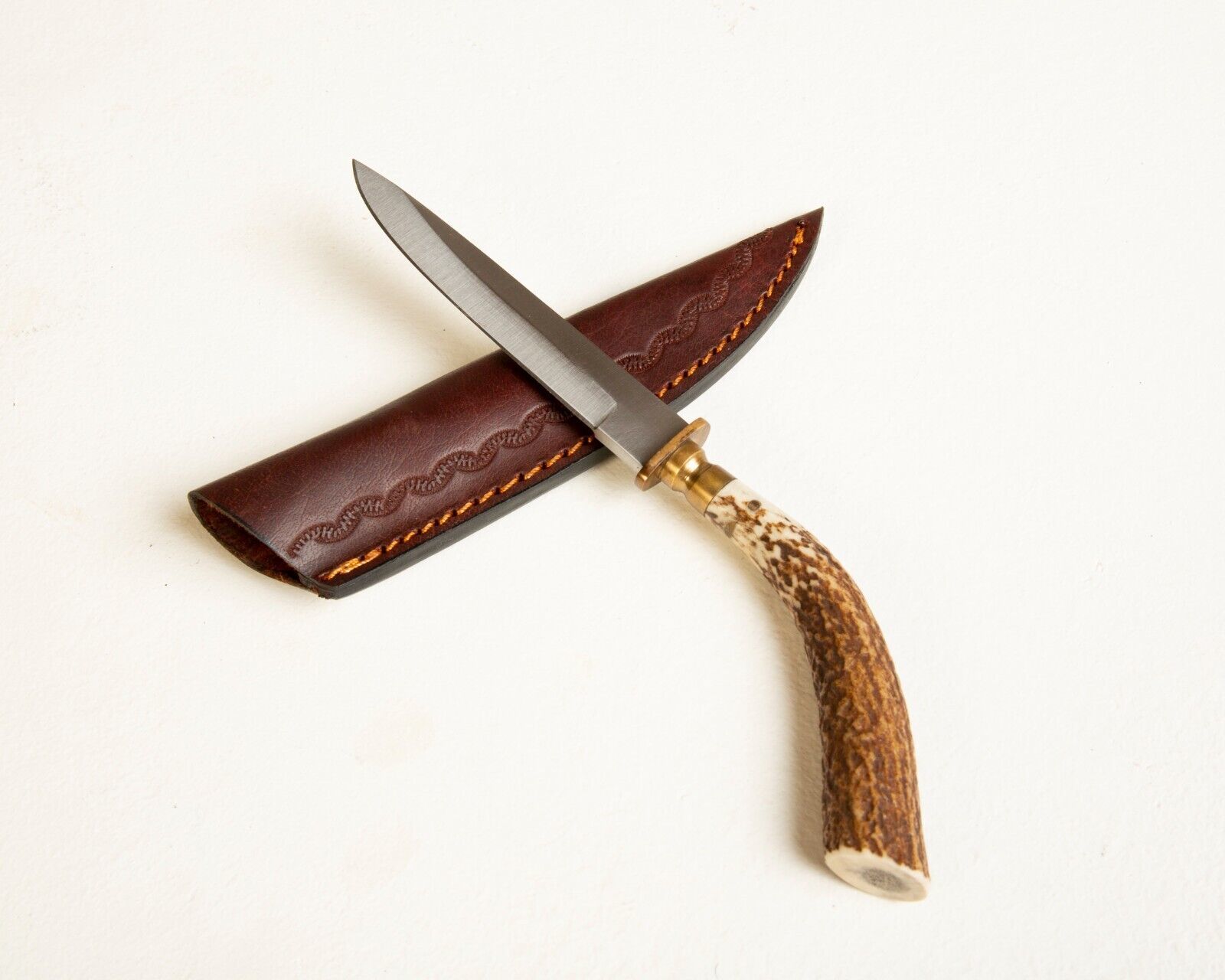 9.5" MEDIEVAL Stag Horn Handle HUNTING Fillet FEAST KNIFE Renaissance ...