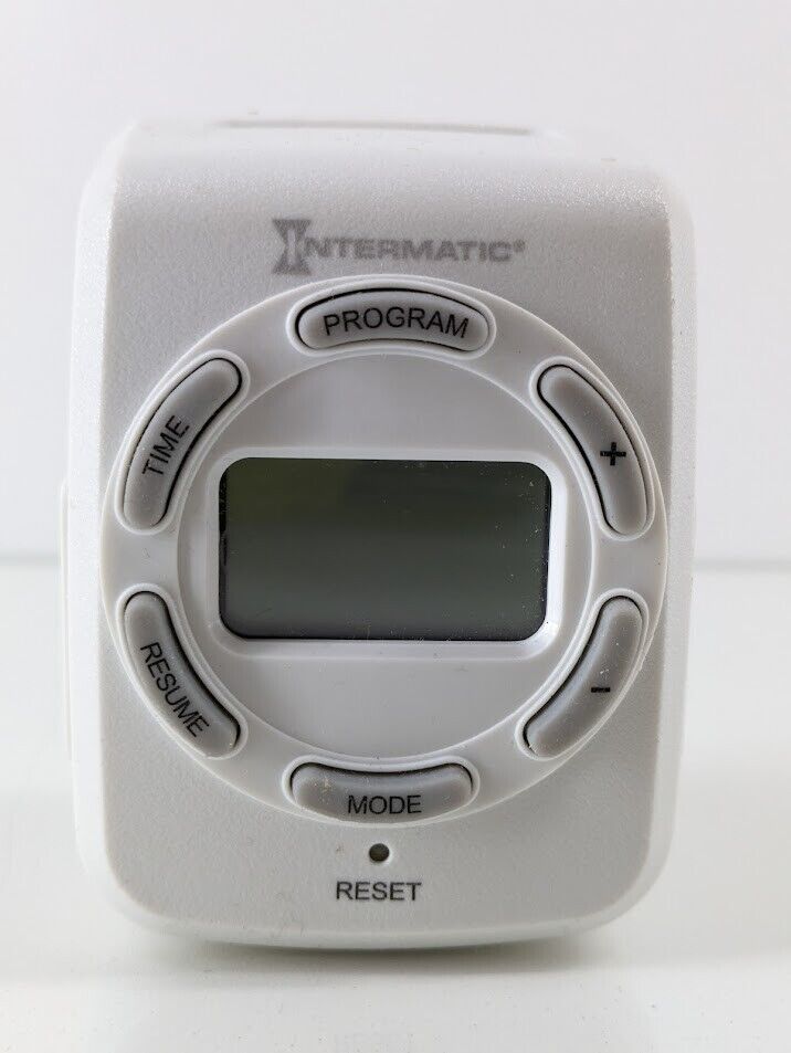 Intermatic 15 Amp 7-Day Indoor Heavy Duty Digital Timer w/ Two 3-Prong ...
