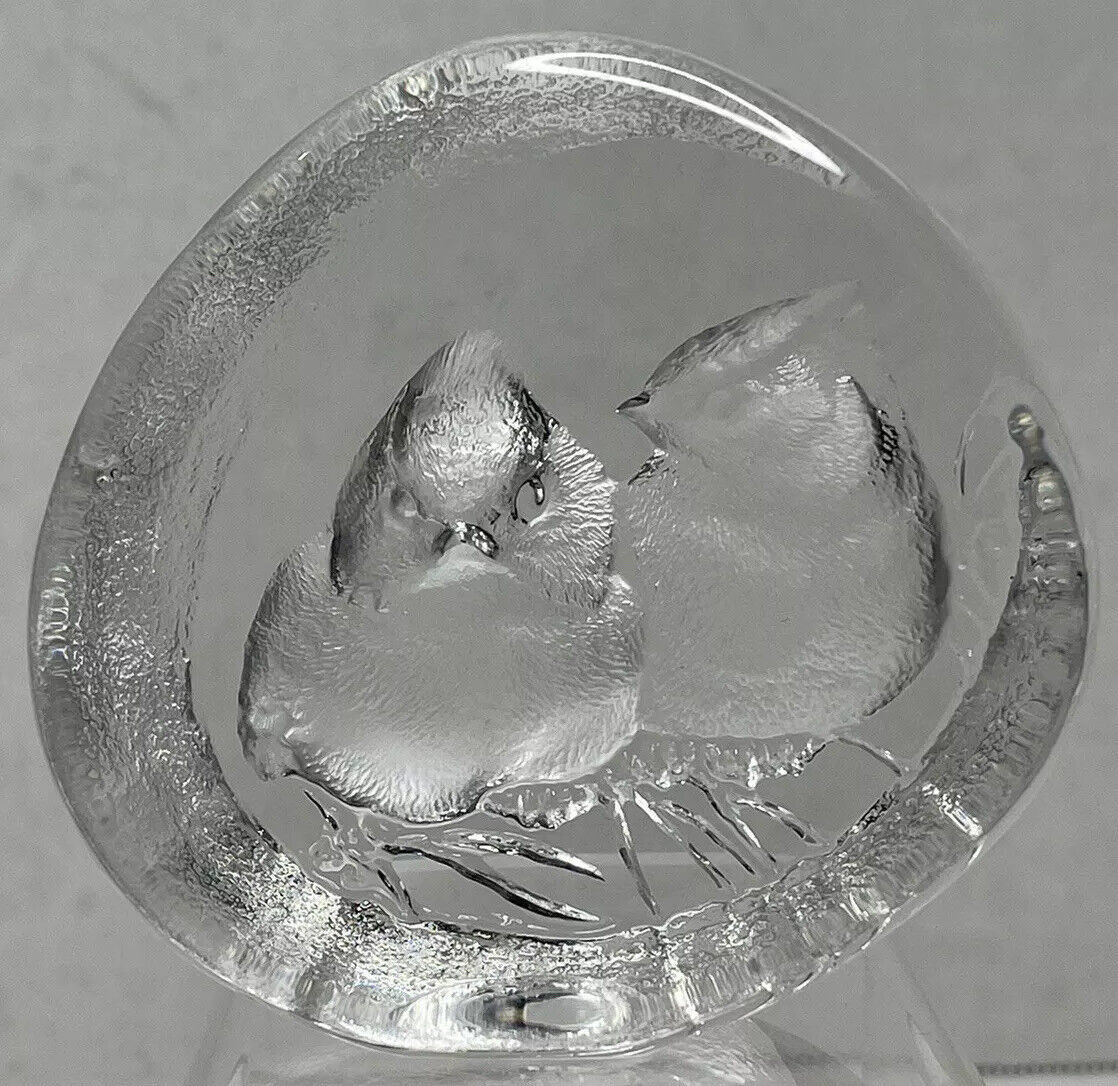 MATS JONASSON SIGNATURE COLLECTION CARDINAL BIRD LEAD CRYSTAL ...