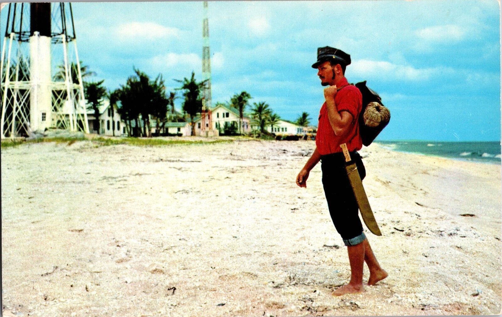 Florida's Barefoot Mailman, Pampano Beach Florida, Postcard (D3 ...