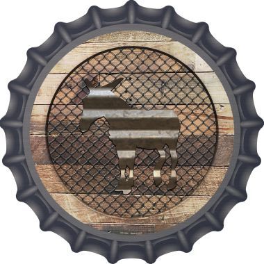 Corrugated Donkey on Wood Novelty Metal Bottle Cap 12 Inch Sign No Wood ...