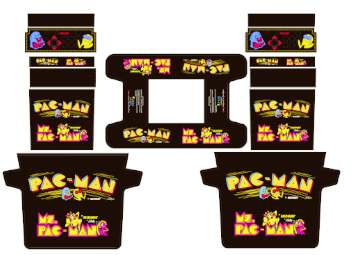 Pacman vs Ms Pacman cocktail Table graphics Full tabel Graphics vinyl ...