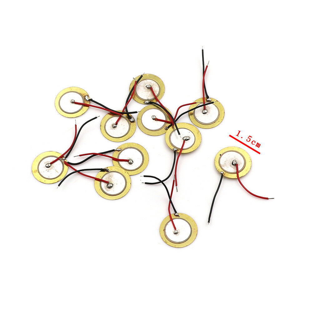 10pcs Piezoelectric Piezo Ceramic Wafer Plate Diameter 15mm for Buzzer & Speaker - Buzzers ...
