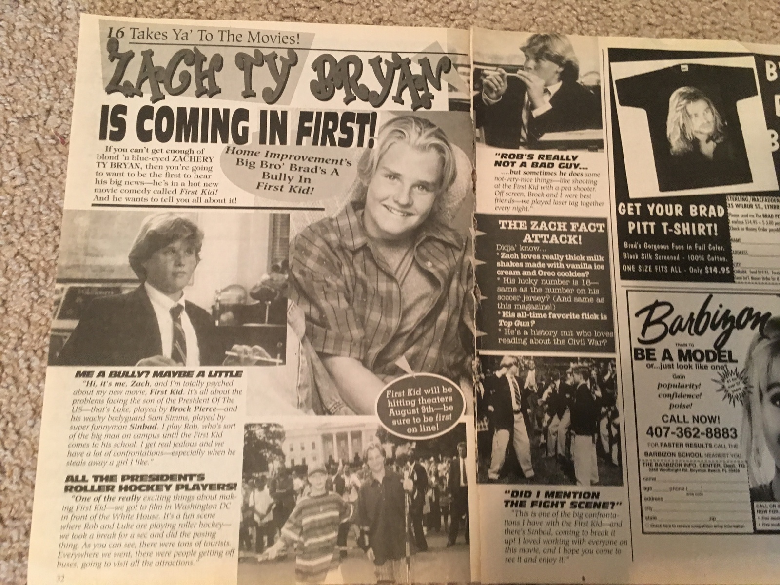 Zachery Ty Bryan teen magazine pinup clipping is coming in First Brock ...