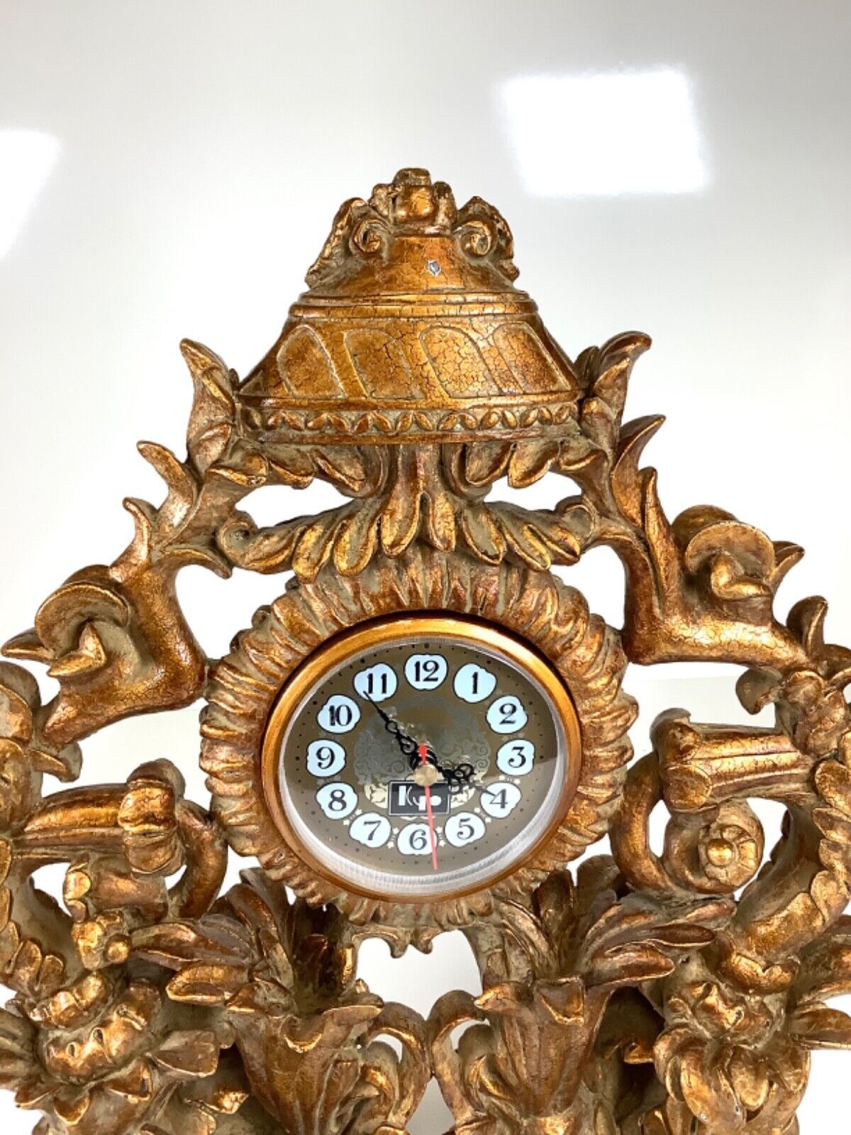 Vintage Kyo Mid Century Modern Gold Mantle/Desk/Table Clock MCM Boho ...