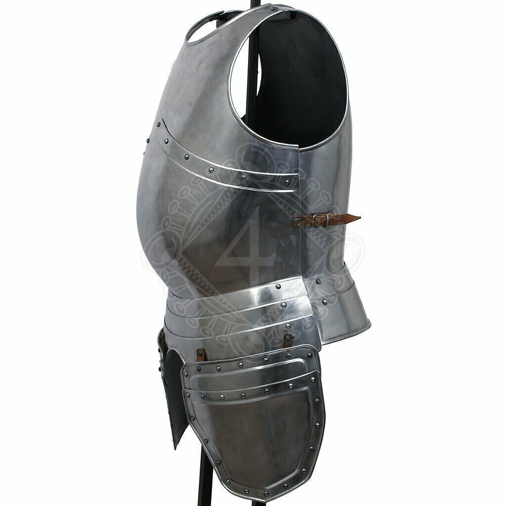 Medieval Larp Breast plate with Tassets Knight Cuirass Metal Half Armor ...