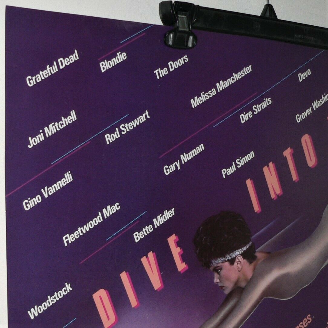 VINTAGE, ORIGINAL 1982 POSTER ~ WARNER DIVE INTO LIVE ~ VHS ~ Grateful ...
