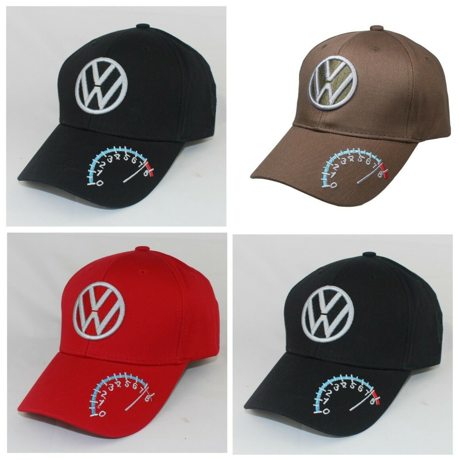 Volkswagen Casquette Baseball Cap Cotton100% Embroidery Black Brow Red ...