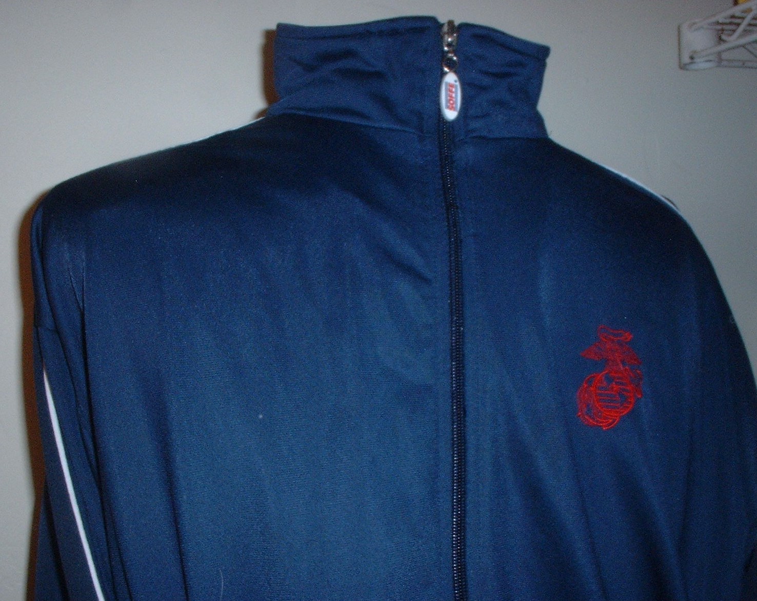 USMC US Marine Corps logo blue tracksuit jacket size X-Lg, Soffe - Other