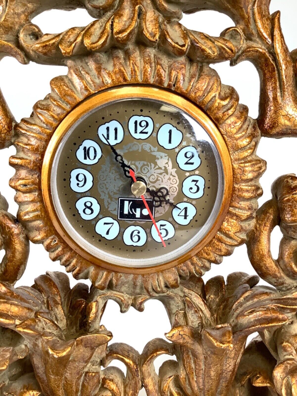 Vintage Kyo Mid Century Modern Gold Mantle/Desk/Table Clock MCM Boho ...