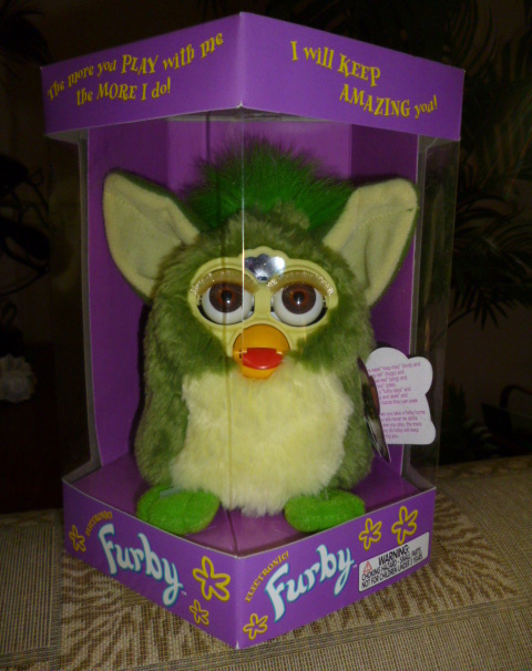 Original 1998 FURBY Frog Furby Never Removed From Box NEW IN BOX - Furby