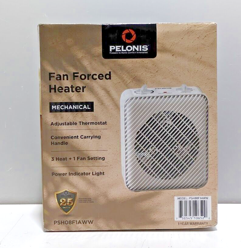 Pelonis Fan Forced Space Heater Mechanical Adjustable 3 Heat 1 Fan ...