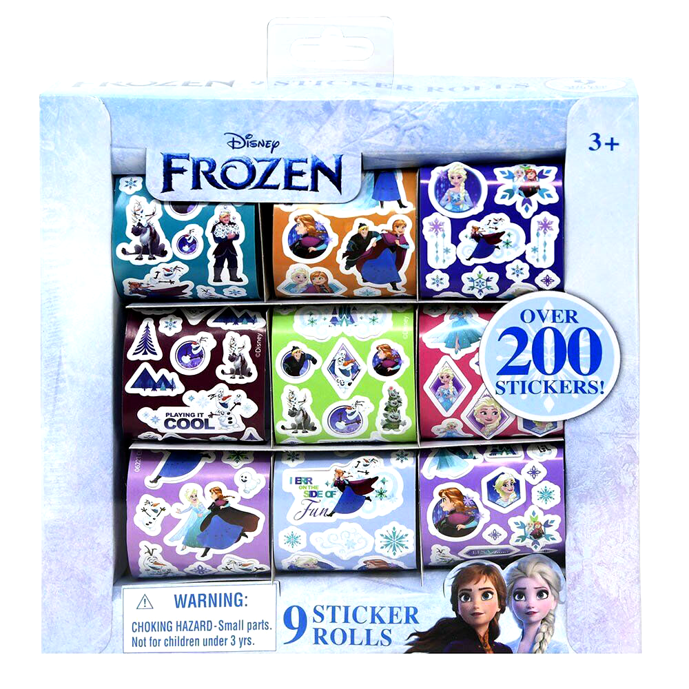 Disney Frozen II Box of 9 Sticker Rolls Over 200 Stickers Anna Elsa ...