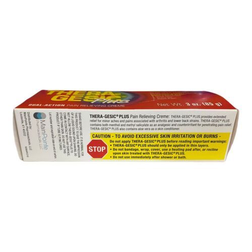 Thera-Gesic Plus Dual-Action Pain Relieving Creme Aloe Vera 3 oz Exp. 5 ...