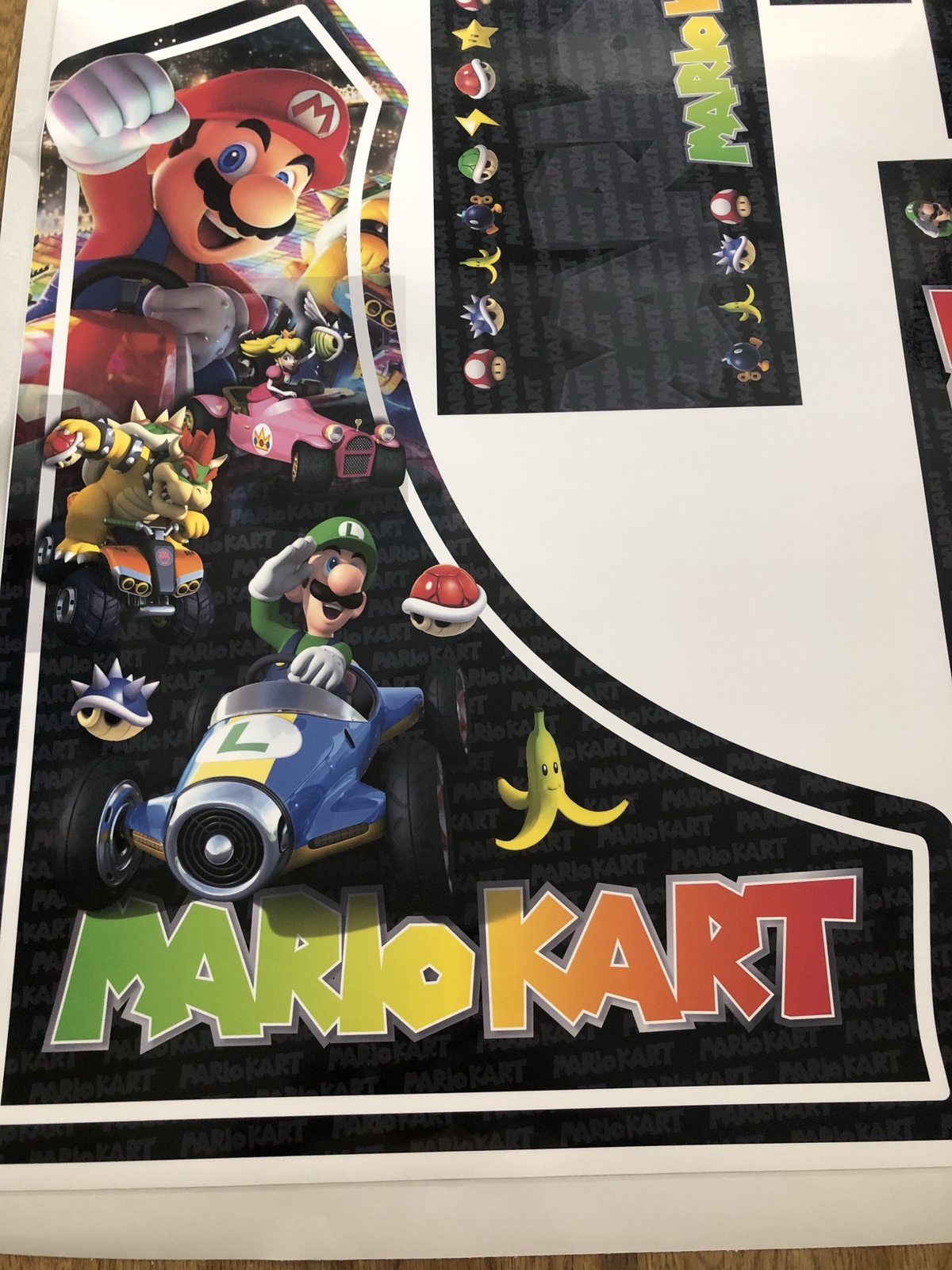 Mario Kart Bartop ARCADE Retro Artwork/arcade graphics vinyl Bartop ...