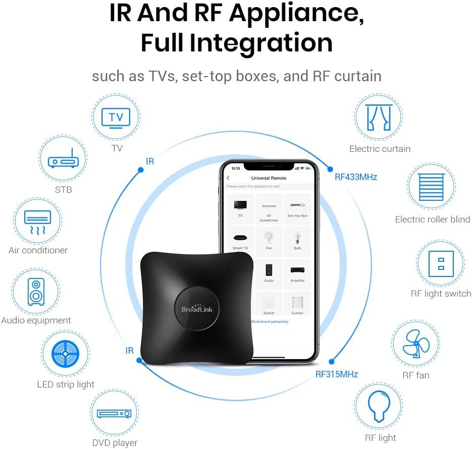 BroadLink IR/RF Smart Home Hub-WiFi IR/RF Blaster for Home Automation ... BroadLink IR/RF Smart Home Hub-WiFi IR/RF Blaster for Home Automation ...