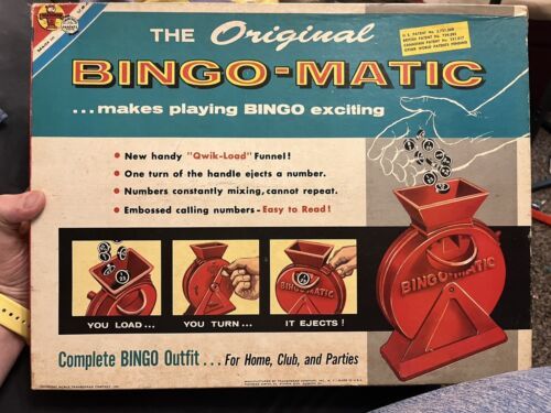 Vintage 1960's The Original Bingo Matic Transogram Toys And Games Made ...