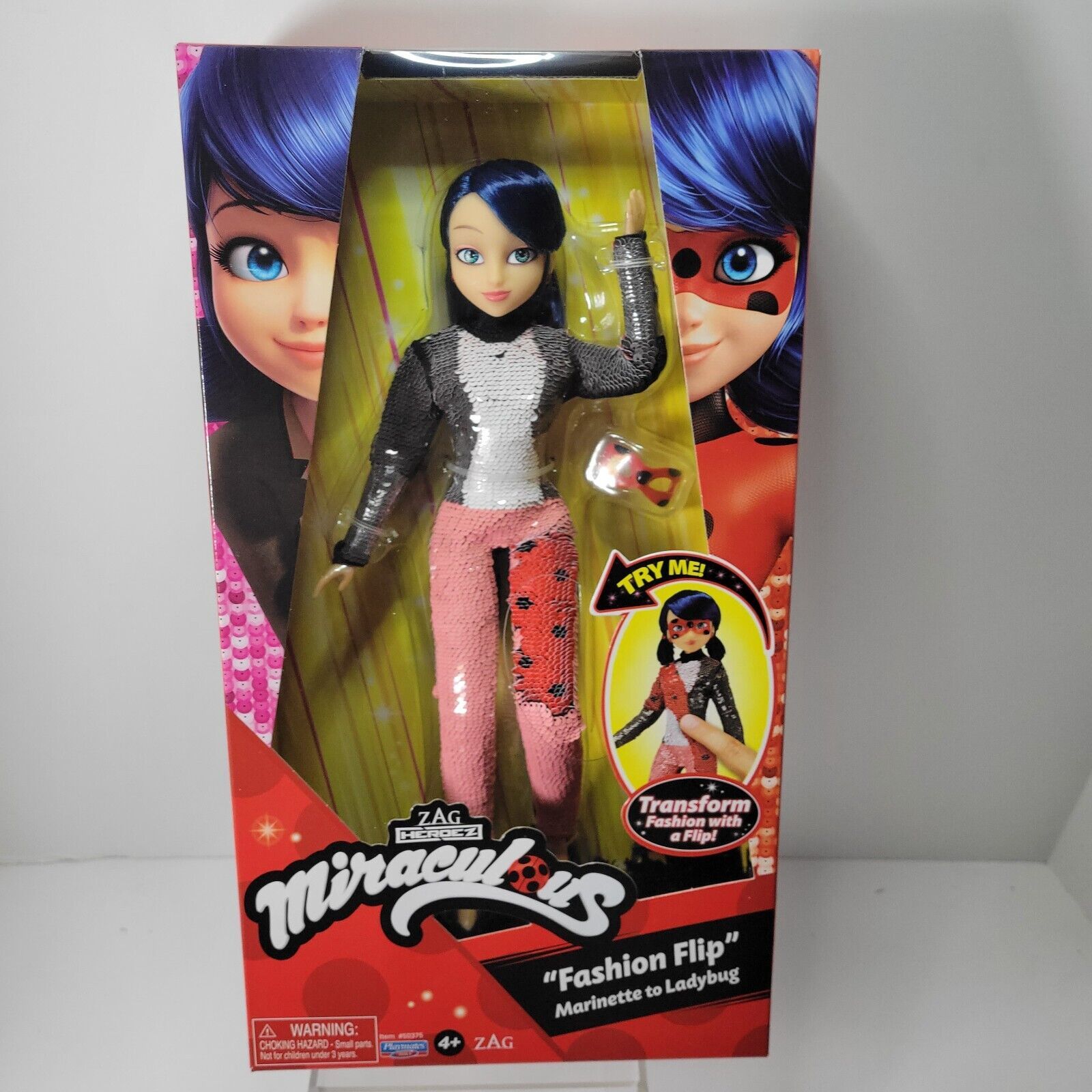 Miraculous FASHION FLIP DOLL Marinette To Ladybug Mask Zag Heroez Doll ...