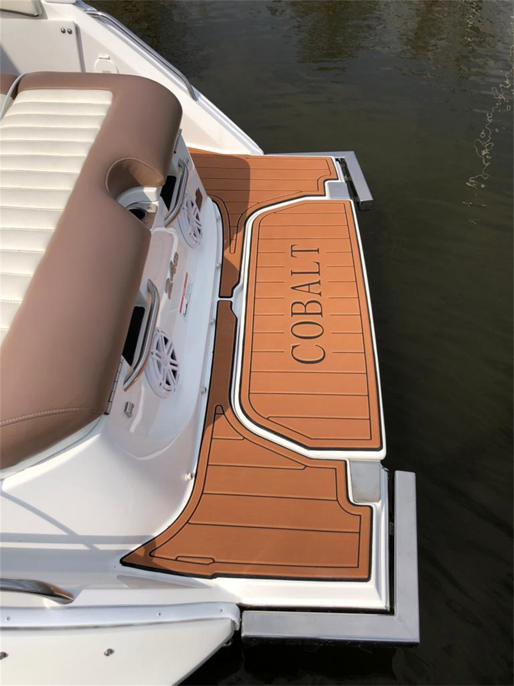 2017 Cobalt 24 SD Swim Step Transom Pad Boat EVA Foam Faux Teak Deck ...