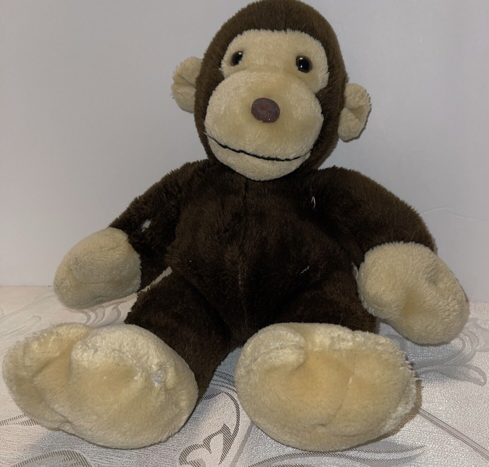 Kellytoy Plush Monkey Ape Chimpanzi Jungle Brown Tan 14" T Kids Toy ...