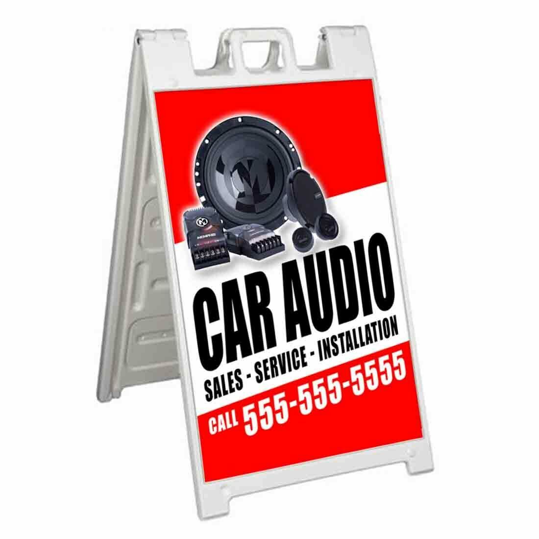 PHONE CUSTOMIZABLE CAR AUDIO Signicade 24x36 Aframe Sidewalk Sign ...