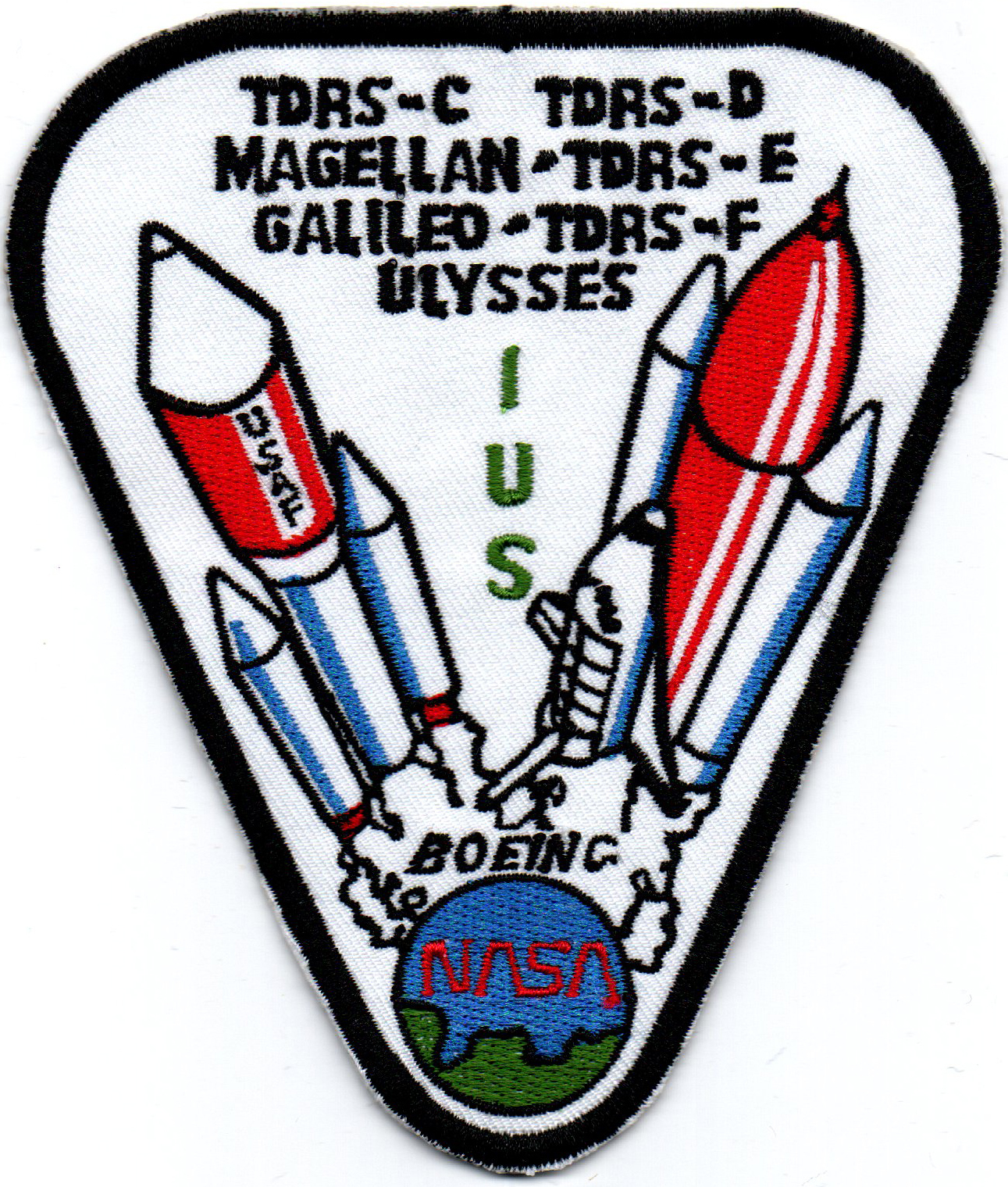 Human Space Flights Inertial Upper Stage IUS Boeing USAF TDRS-C D E F Nasa Patch - Patches