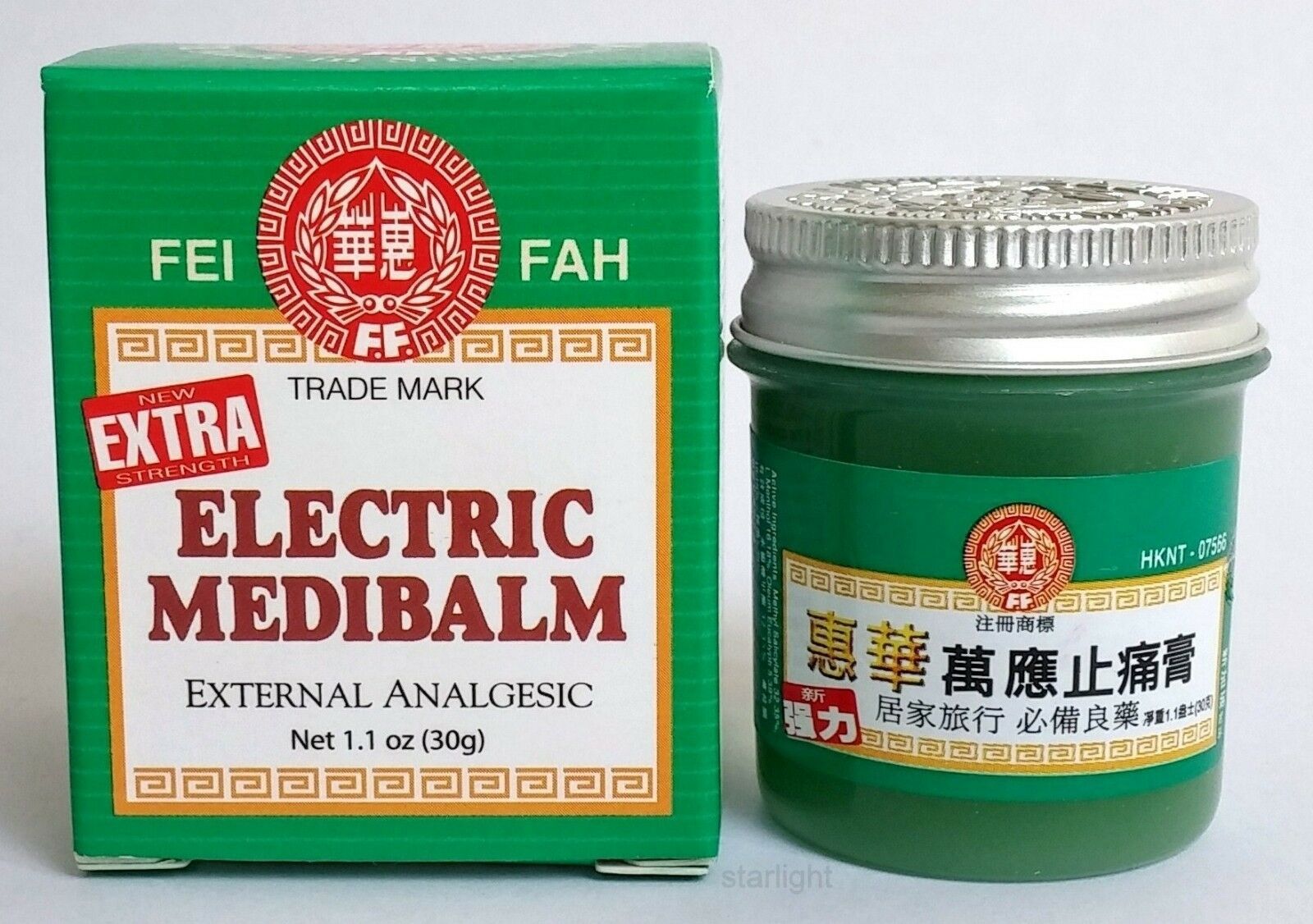 Fei Fah Extra Strength Electric Medibalm 1.1oz(30g) 新加坡制造 惠华强力万应止痛膏 1.1 ...