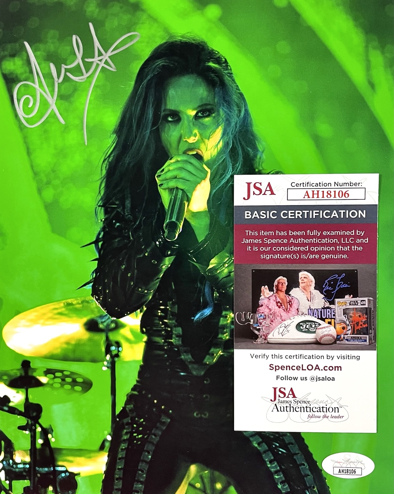 ALISSA WHITE-GLUZ Autograph SIGNED 8x10 PHOTO ARCH ENEMY JSA CERTIFIED ...