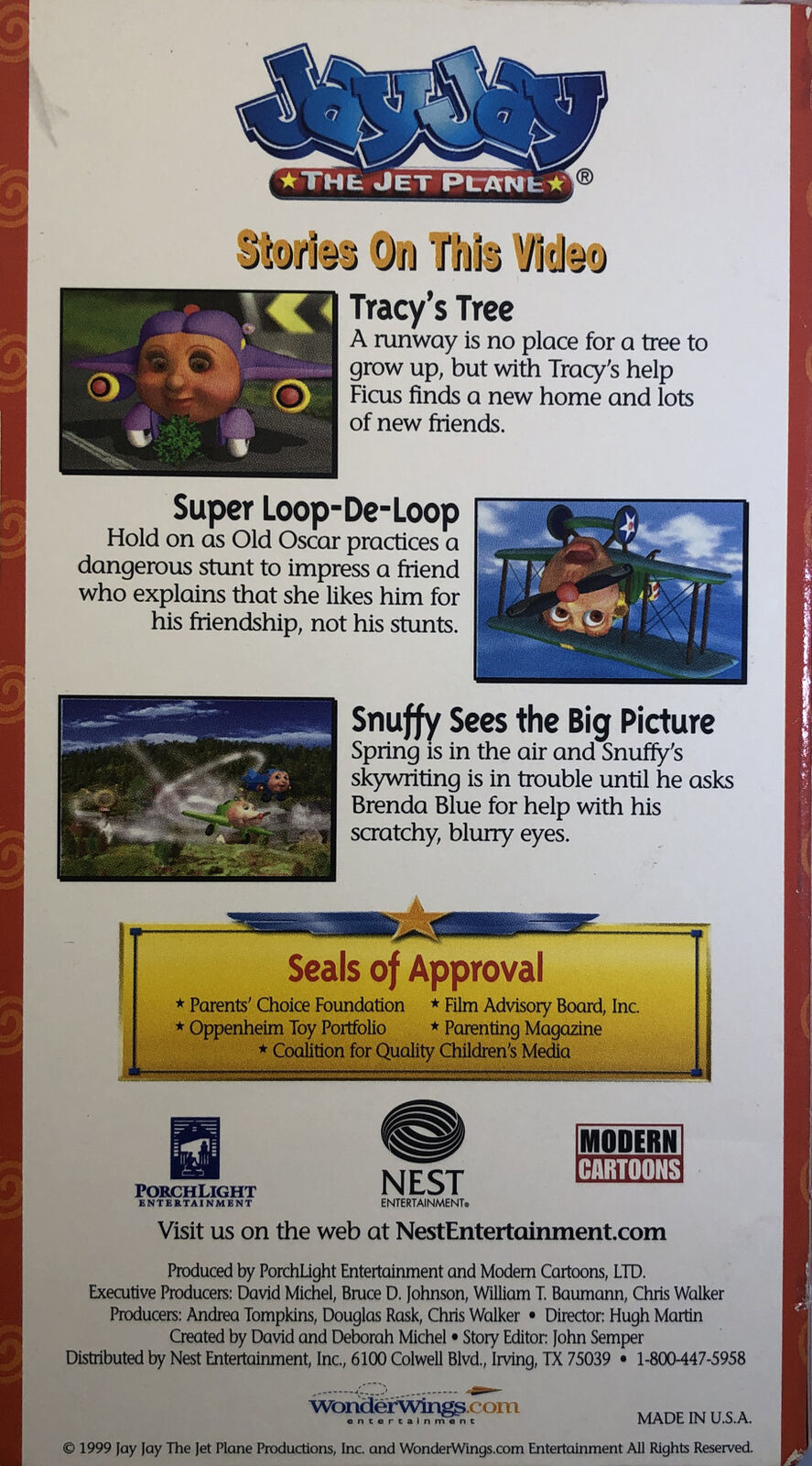 JAY JAY THE JET PLANE-LOOP-DE-LOOP(VHS 1999)TESTED-RARE VINTAGE-SHIPS N ...