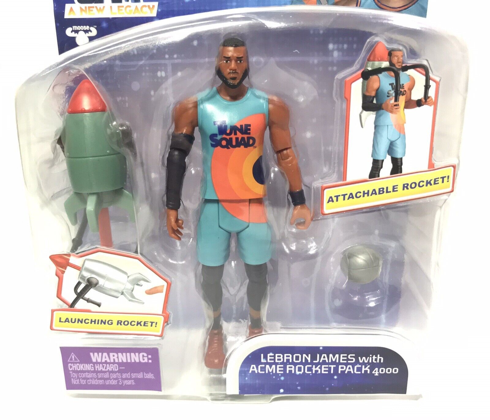 2021 SPACE JAM A NEW LEGACY 5" Lebron James With Acme Rocket Pack 4000 ...