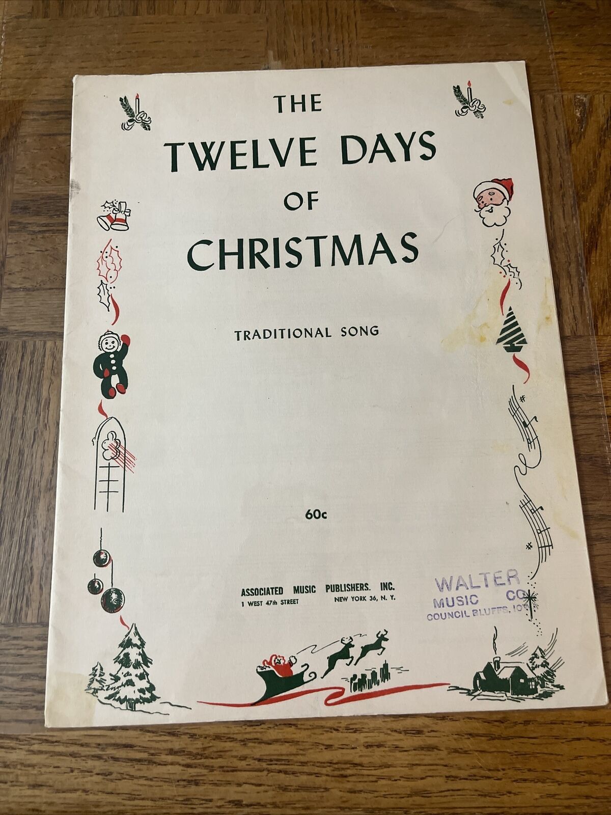 The Twelve Days Of Christmas Sheet Music - Vintage & Antique