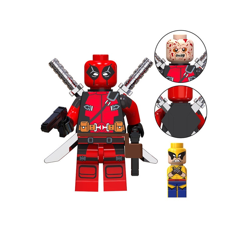 Deadpool Wolverine Minifigures Weapons and Accessories - Building Toy ...