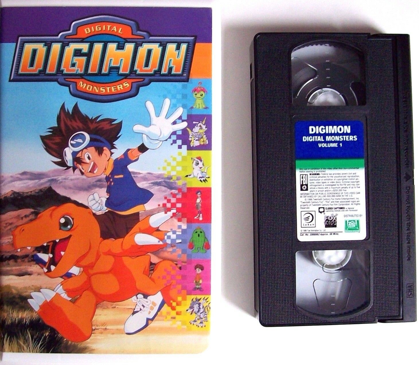 Digital DIGIMON Monsters VOL 1 Animated Family Video VHS 1999 Clamshell ...
