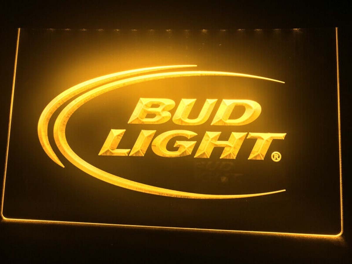 Bud Light Logo Bar Beer 3D Led Neon Sign Hang Signs Wall Home Decor Man ...