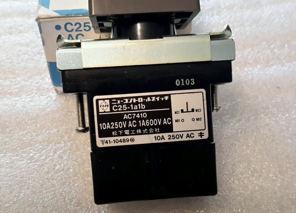 MATSUSHITA C25-1A1B PUSHBUTTON SWITCH OPERATOR AC-7410 ON SWITCH NEW ...
