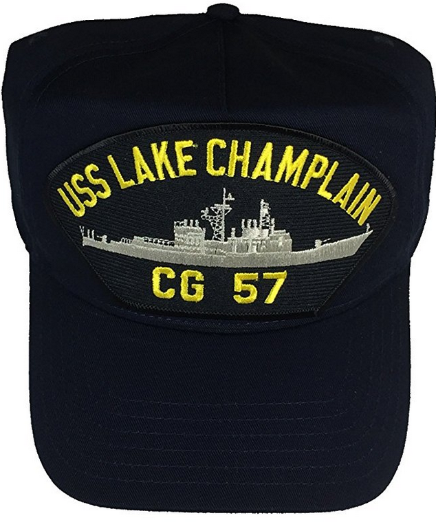 USS LAKE CHAMPLAIN CG-57 HAT NAVY SHIP TICONDEROGA CLASS GUIDED MISSILE ...