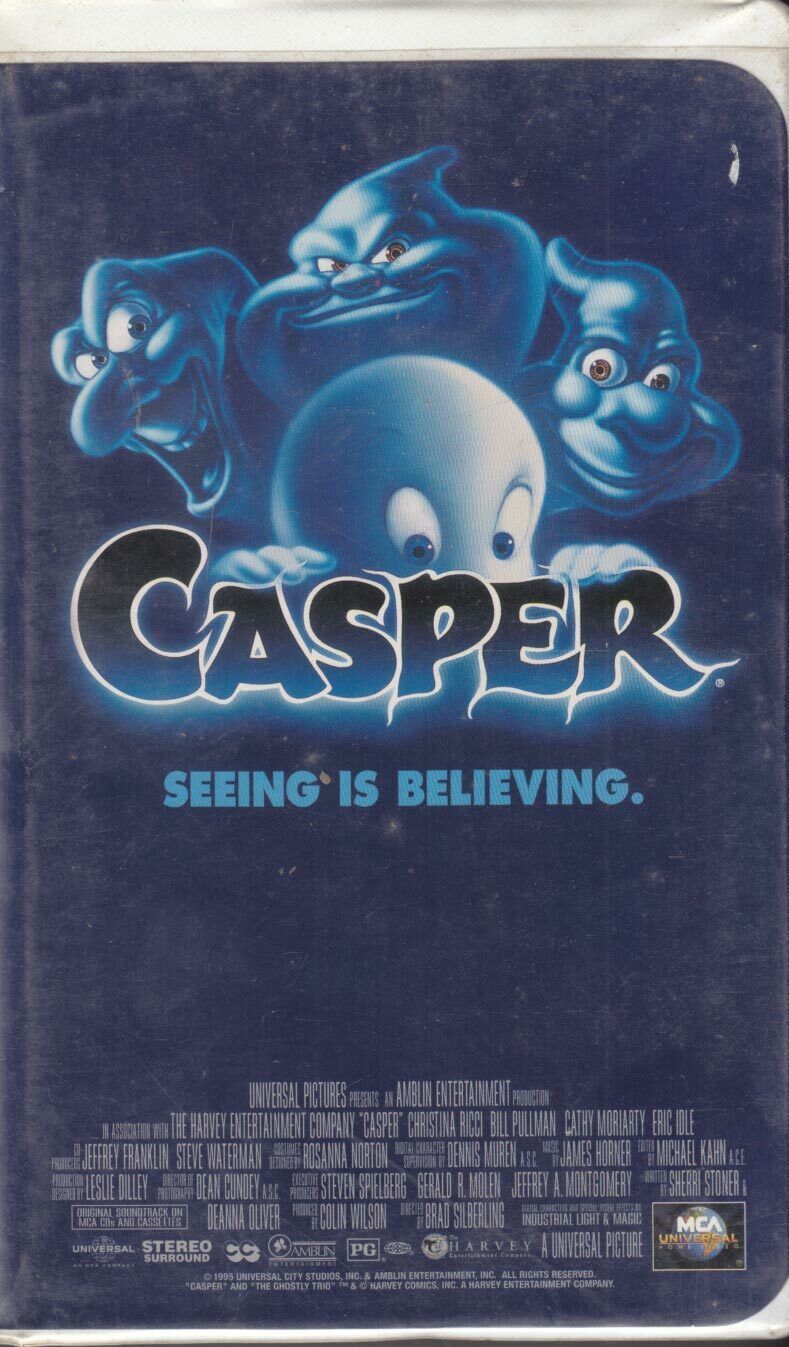 Casper [VHS 1995] Christina Ricci; Bill Pullman; Cathy Moriarty, Eric ...