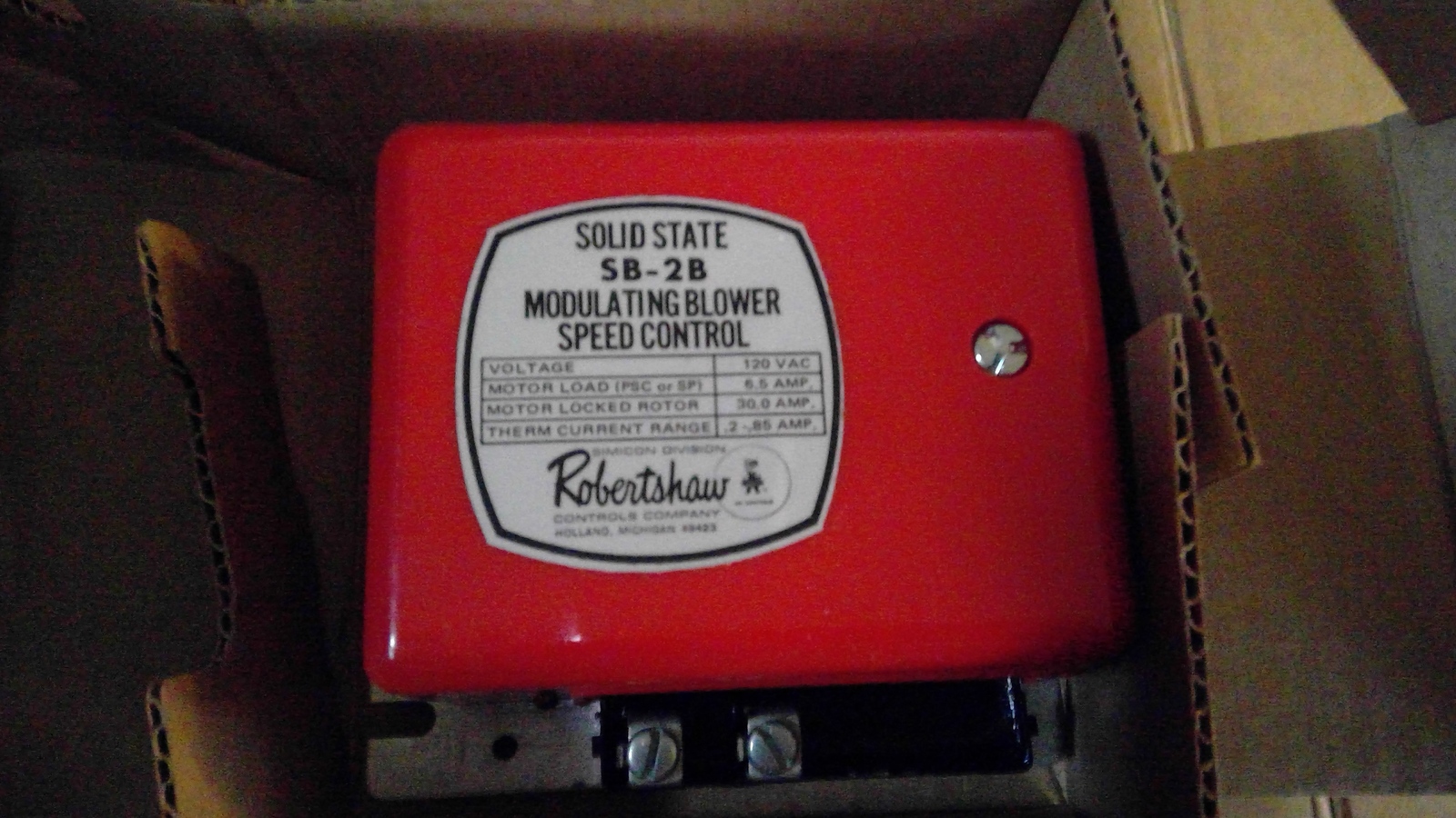 RobertShaw Controls Co Solid State SB-2B Variable Speed Blower Control Kit P/N - Other ...