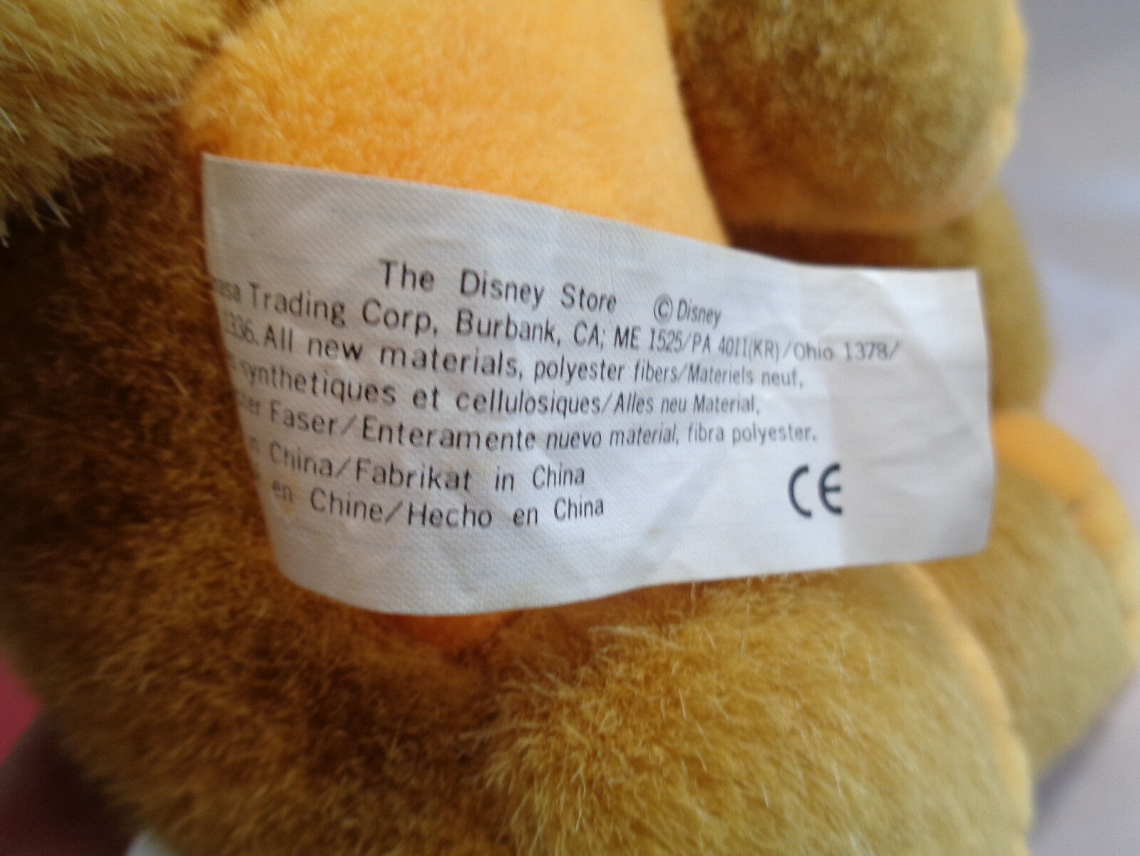 Disney Store Lion King Soft Simba Cub Plush Toy 8" Long - Disney