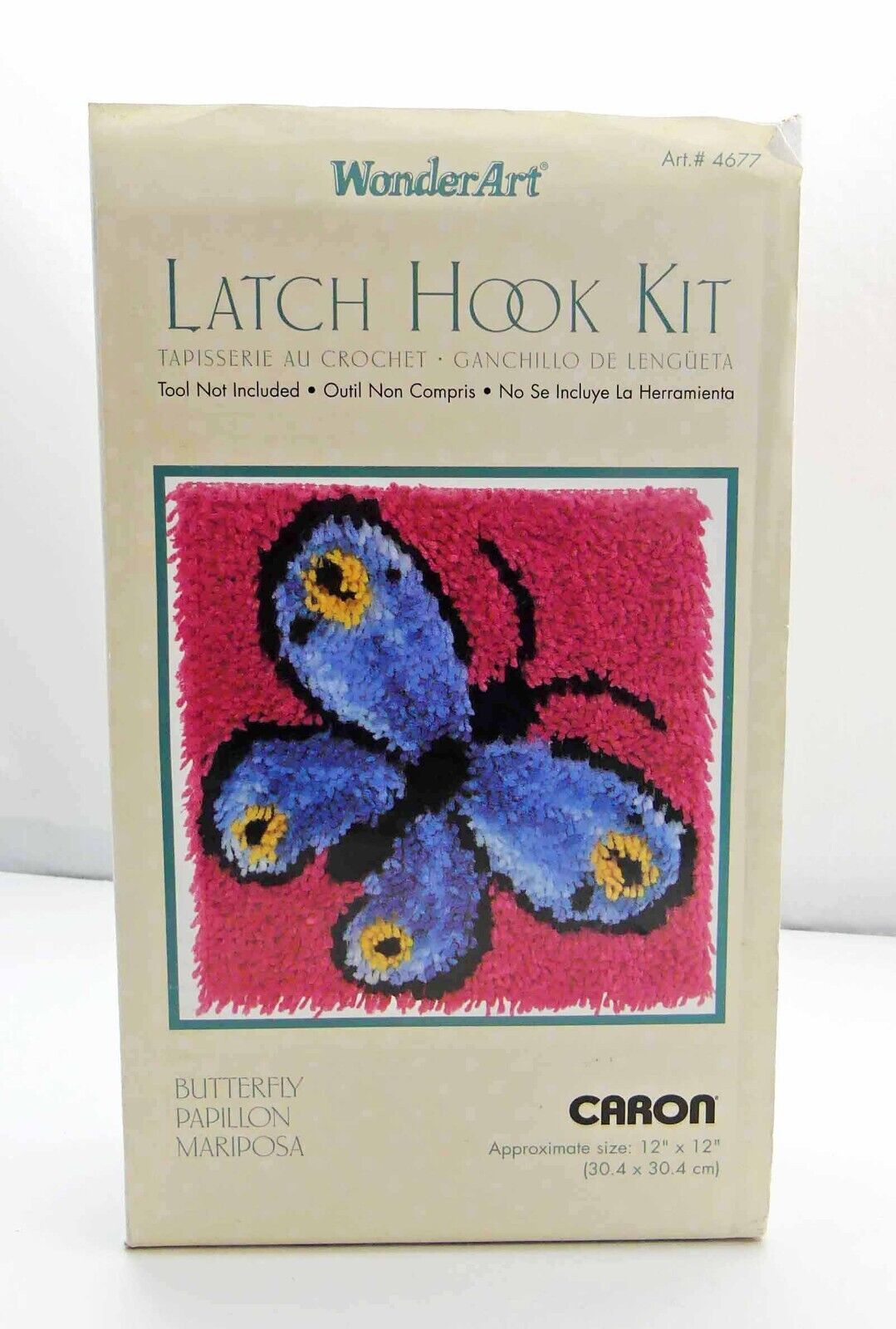 Butterfly Latch Hook Kit 12"x12" Complete Kit HOOK INCLUDED by ...