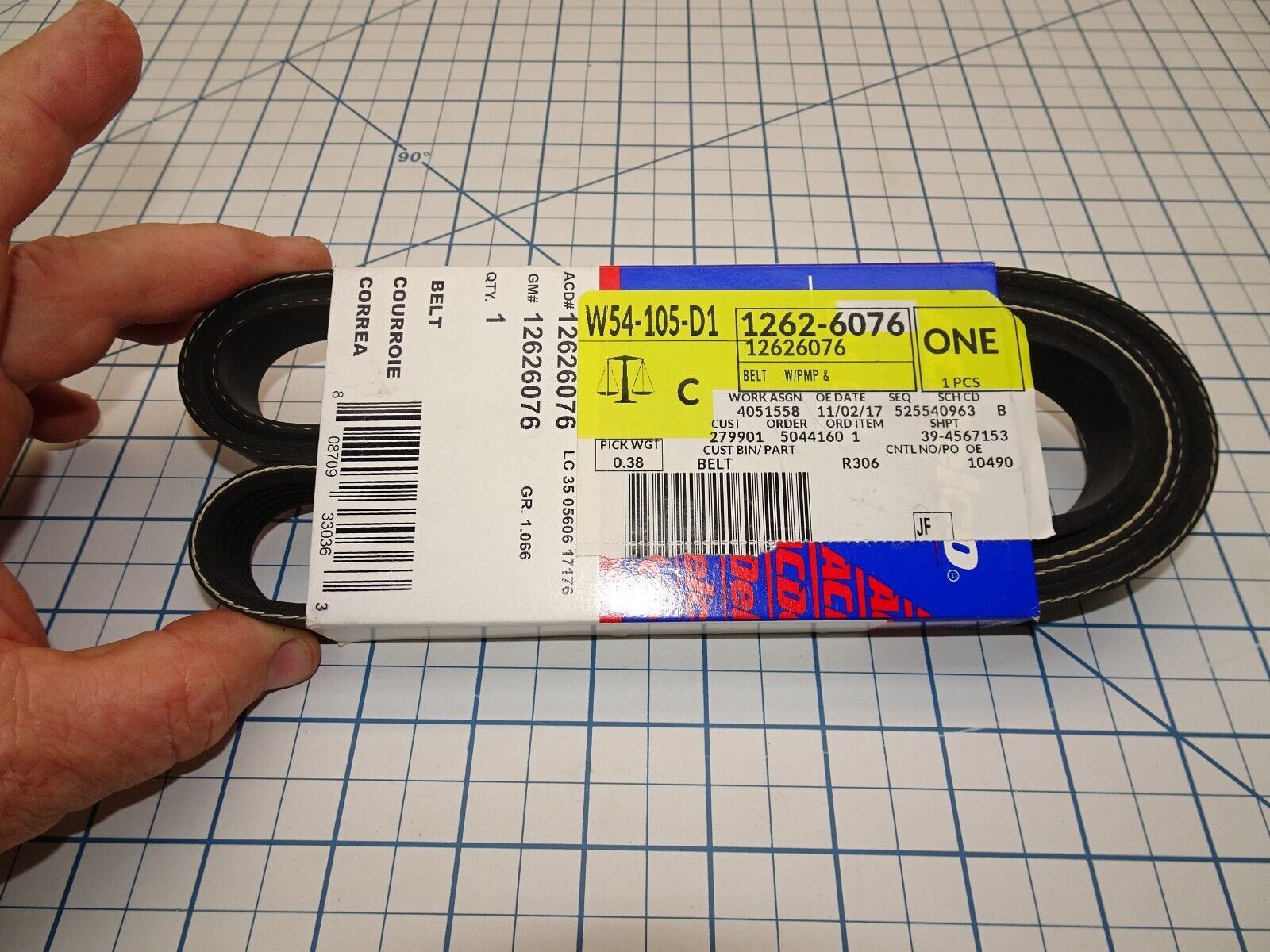 GM 12626076 Serpentine Belt 6PK1814 OEM NOS and similar items