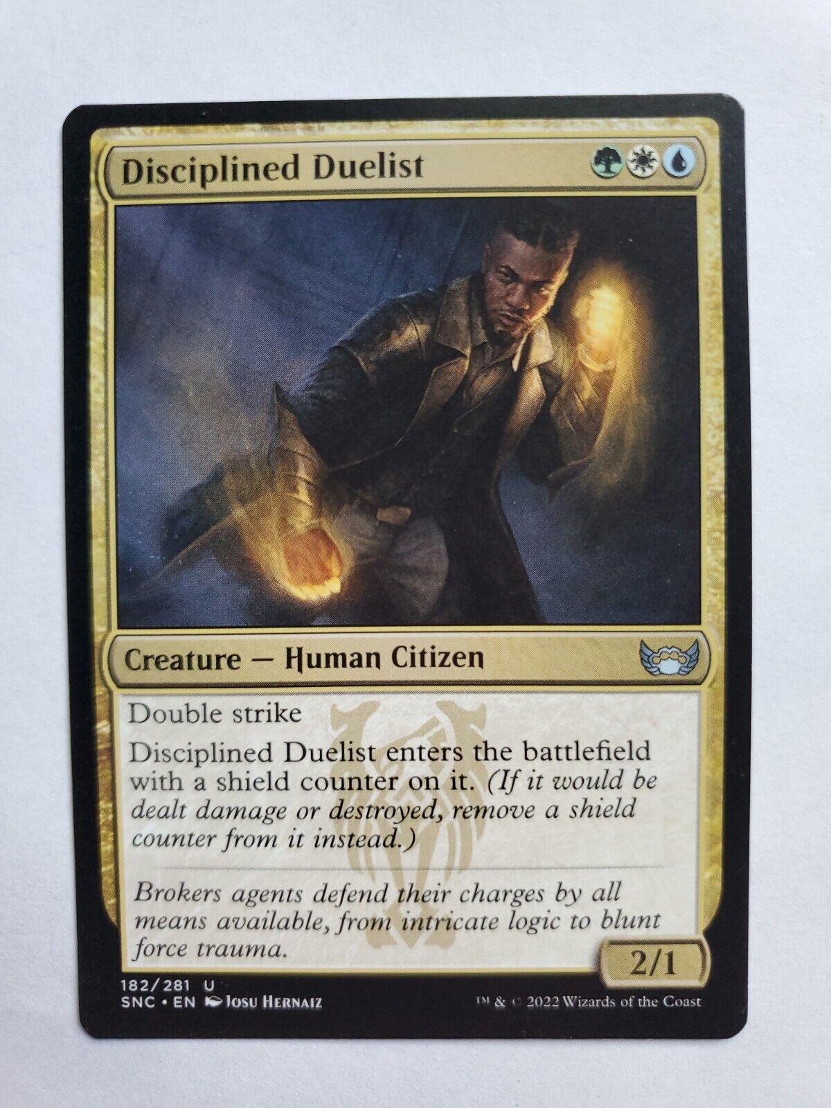 MTG Magic The Gathering Card Disciplined Duelist Creature Human Citizen ...