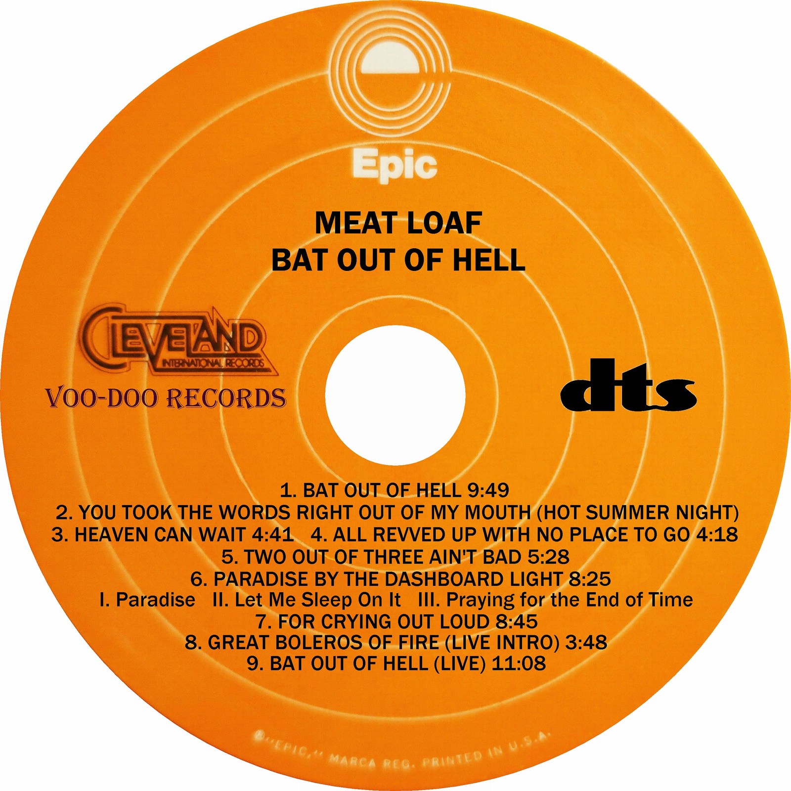 Meat Loaf - Bat Out Of Hell DTS-CD - Surround 5.1 Mix - Paradise By The ...