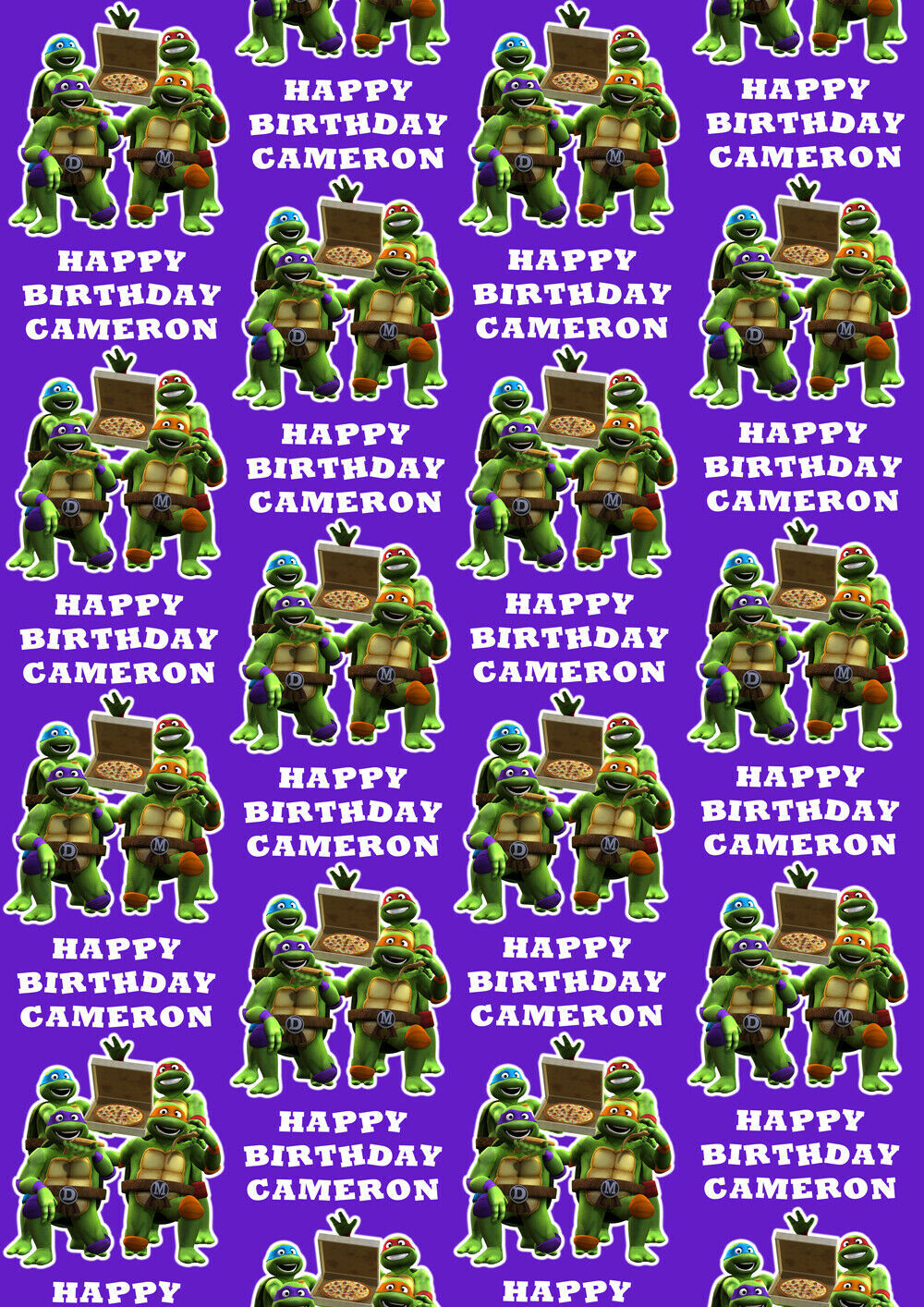 Mutant Ninja Turtles Personalised Gift Wrap - TMNT Wrapping Paper ...