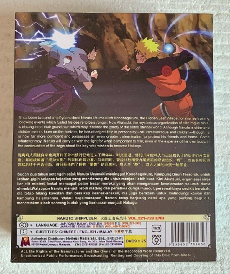 Naruto Series & Naruto Shippuden Anime DVD Series Vol. 1-720 End ...