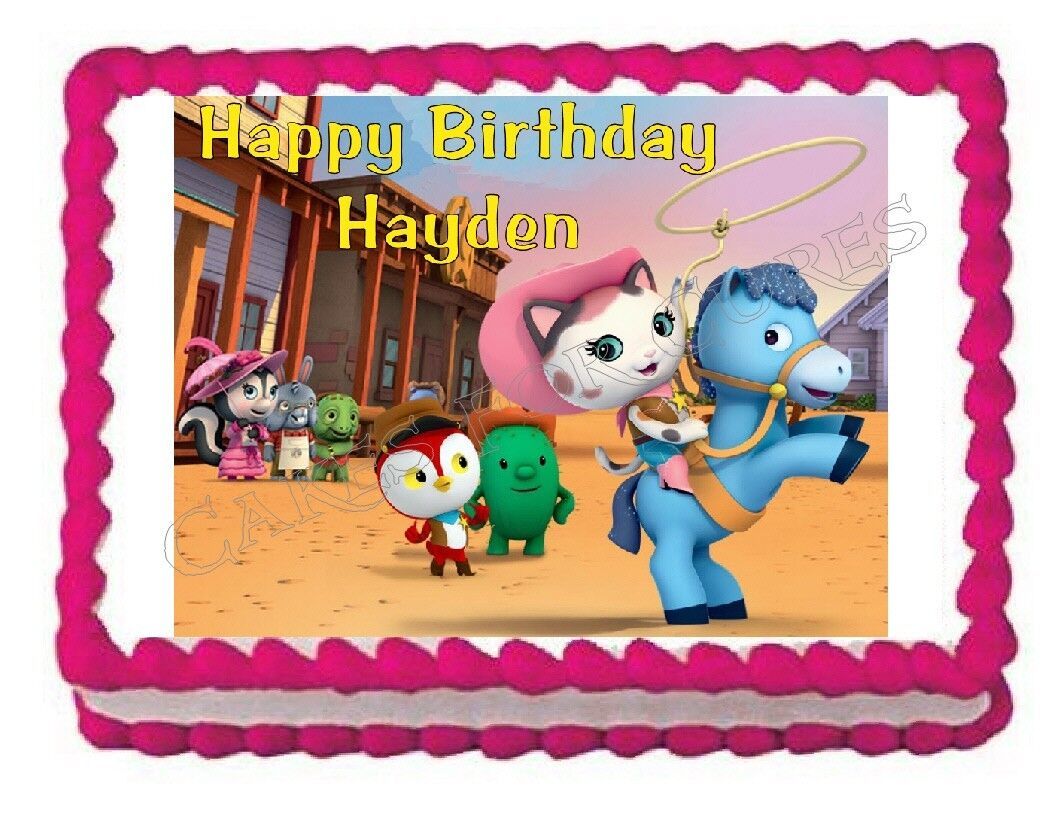 Sheriff Callie's Wild West edible party cake topper decoration frosting ...