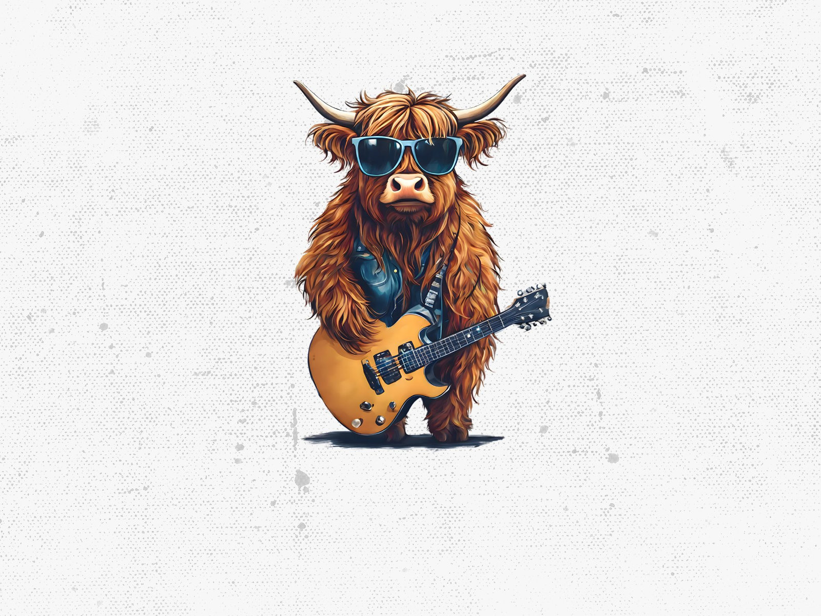 Highland Cow Rocker PNG - Digital Art